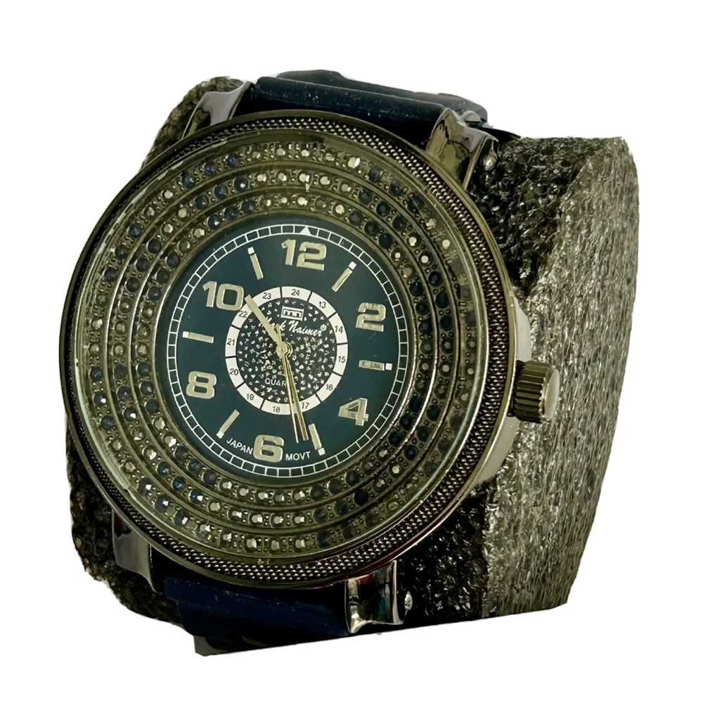 Mark Naimer Men Wristwatch Blue Rubber Band Sport Qua… - Gem